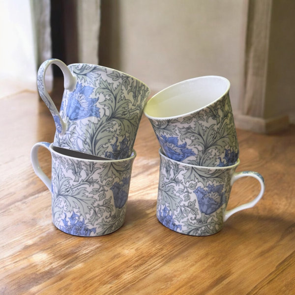 Abbeydale Collection William Morris Anemone Palace Mug Gift Set Tea Set of 4 Mugs | Wayfair.co.uk